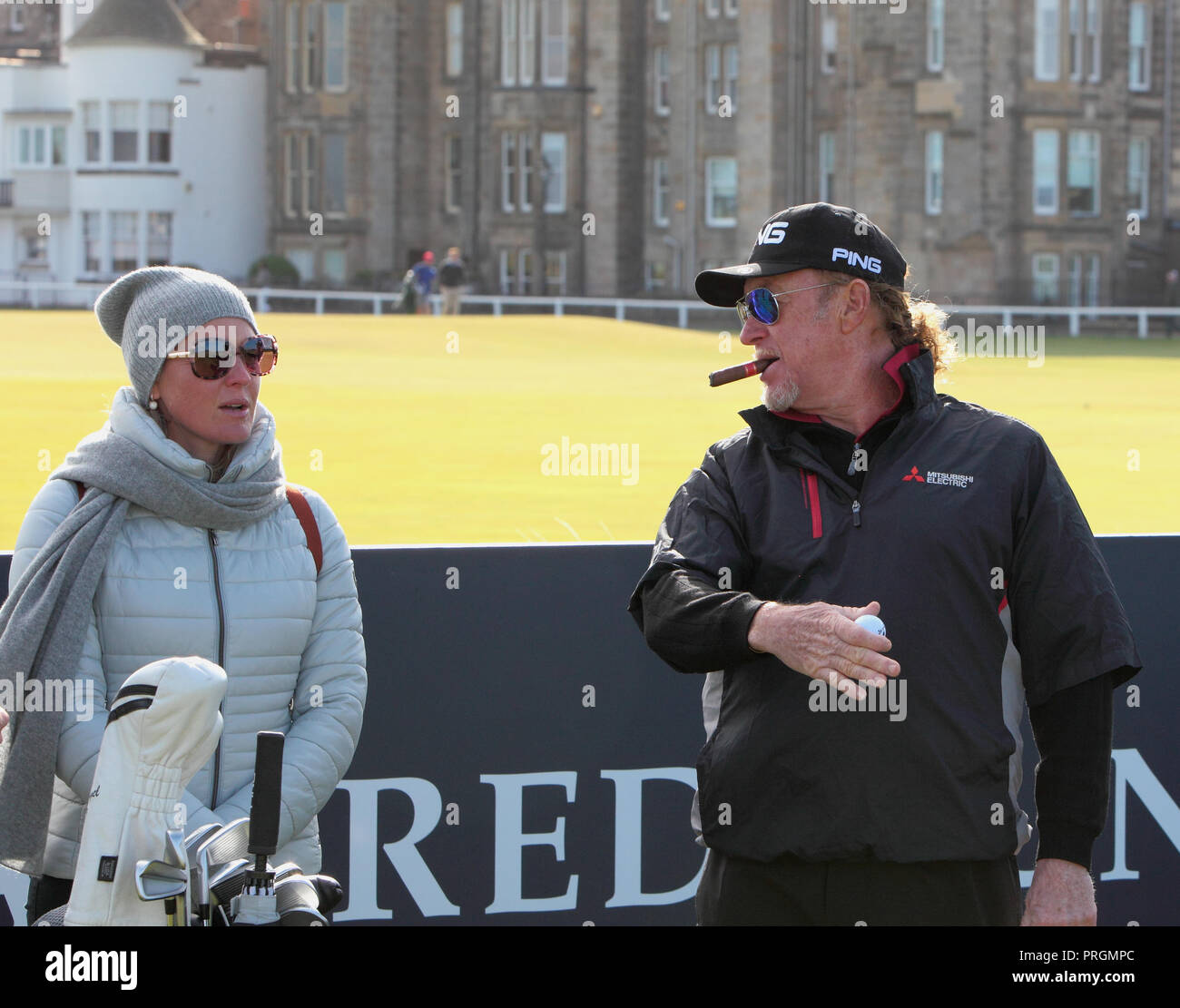 St Andrews, Scotland, UK. 2nd October, 2018. Miguel Ángel Jiménez and ...