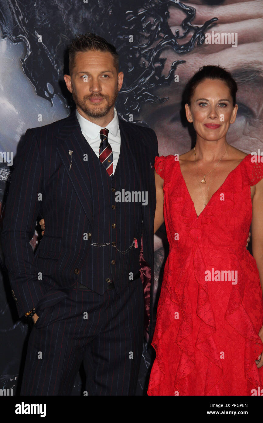 Tom Hardy, Kelly Marcel 10/01/2018 The World Premiere of "Venom" held ...