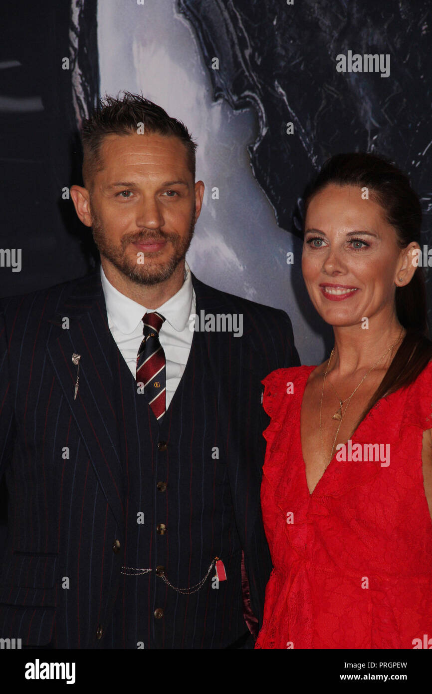 Tom Hardy, Kelly Marcel 10/01/2018 The World Premiere of "Venom" held ...