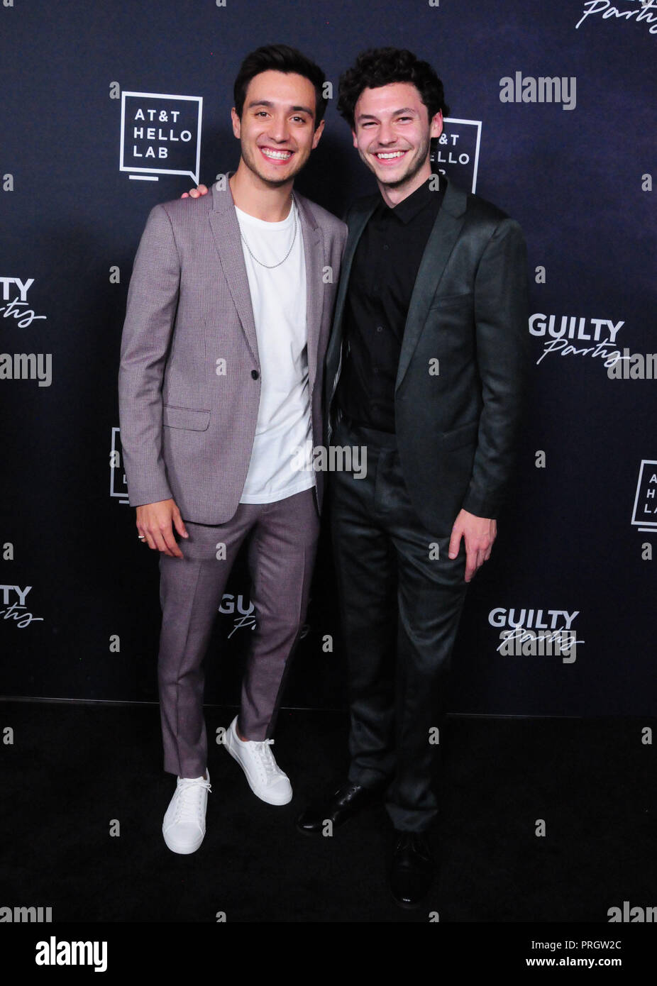Los Angeles, California, USA. 2nd October, 2018. (L-R) Actors Gabriel Conte and Nick Fink attend ...
