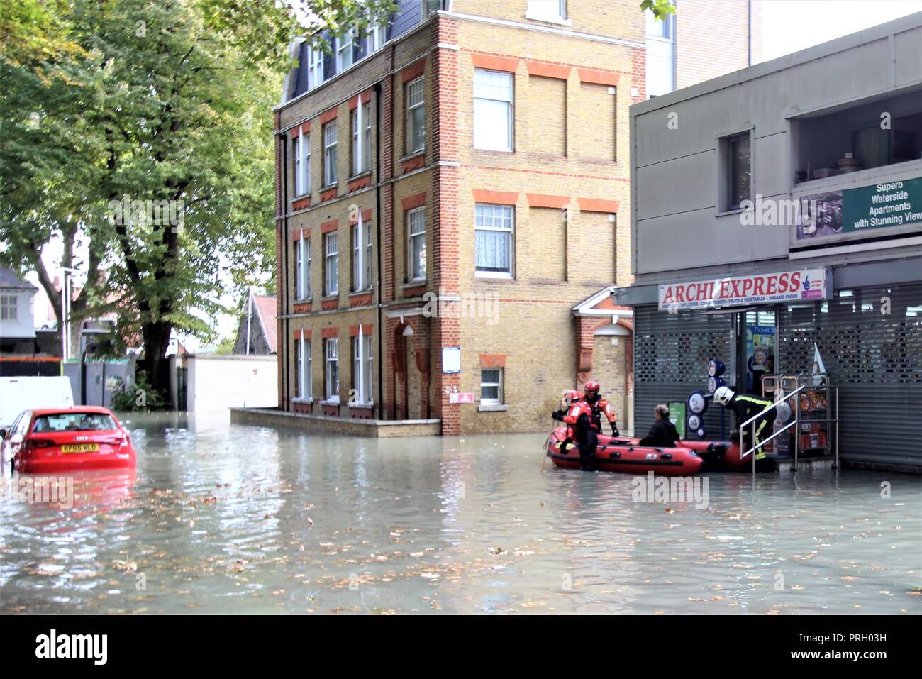 Disaster strikes in East London Stock Photo - Alamy