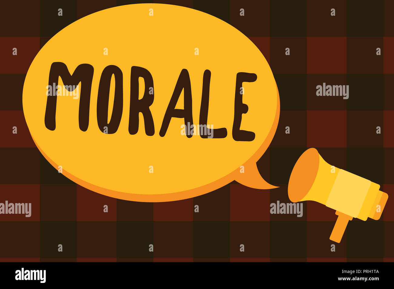 Text sign showing Morale. Conceptual photo enthusiasm and discipline of ...