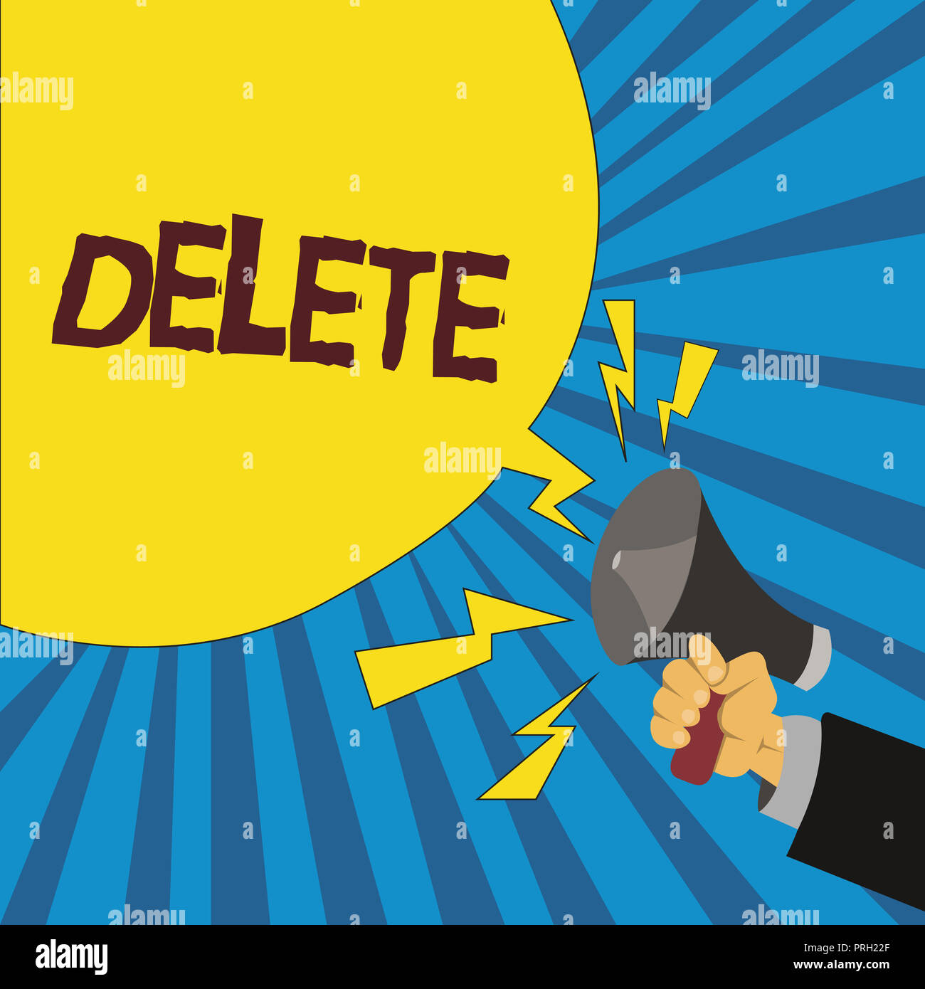 Word writing text Delete. Business concept for remove or obliterate ...