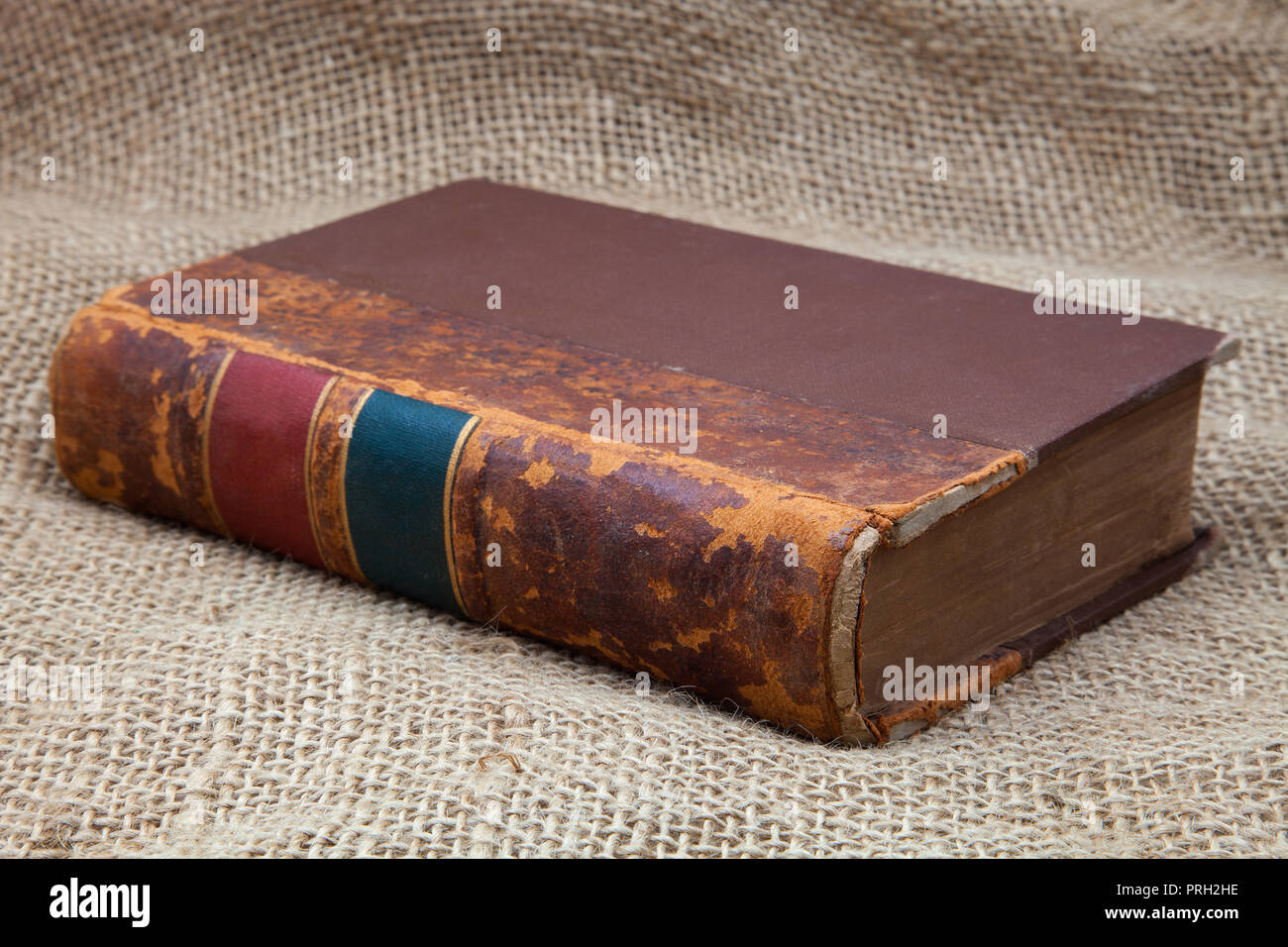 old book with leather binding Stock Photo - Alamy