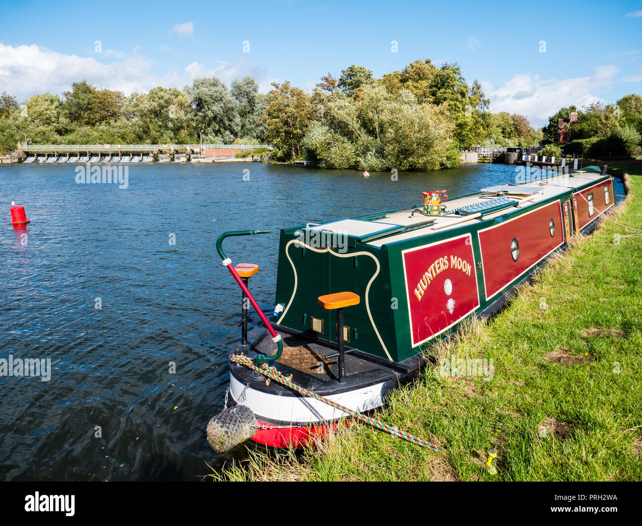Hunters Moon Narrow Boat, Abingdon Lock, River Thames, Abingdon ...