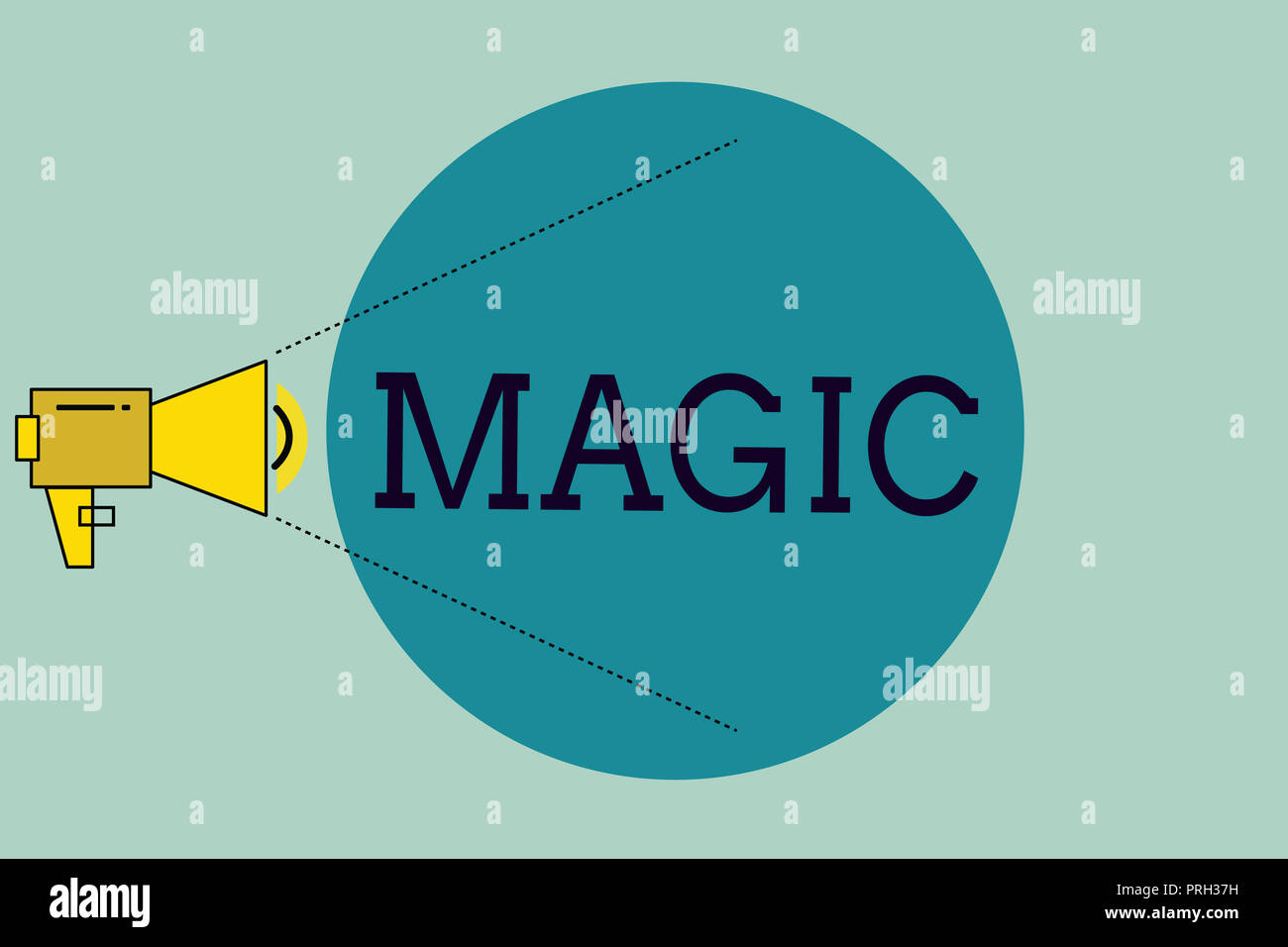 Handwriting text writing Magic. Concept meaning power of influencing ...