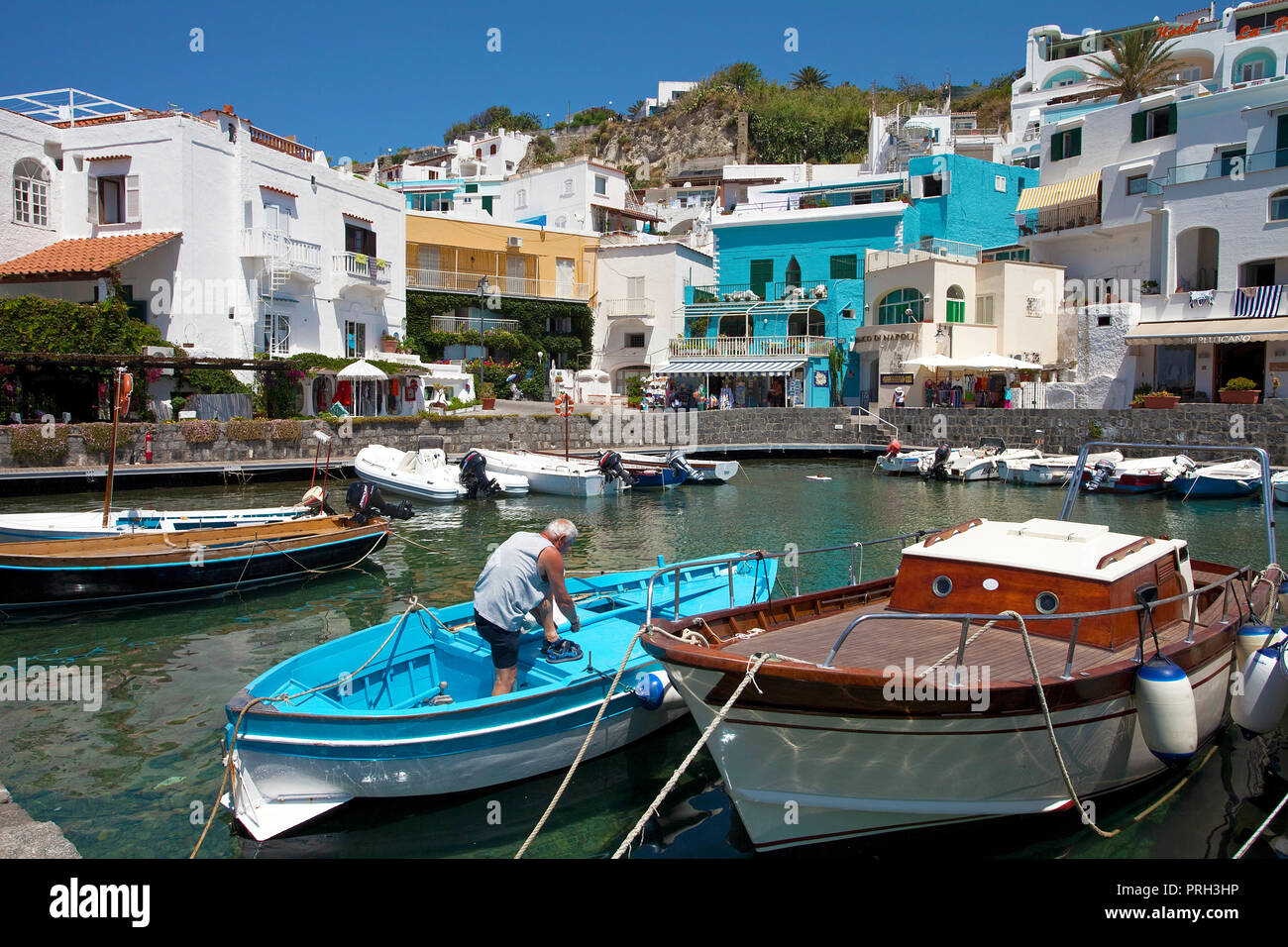 The picturesque fishing village Sant' Angelo on Ischia island, Gulf of ...