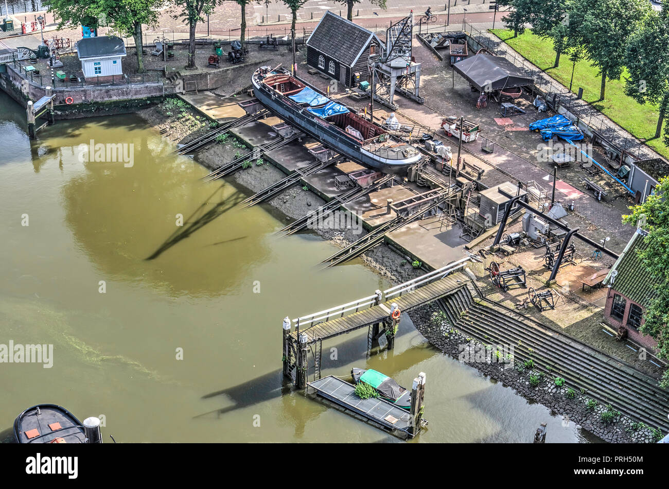 Rotterdam, The Netherlands, September 10, 2017: aerial view of the ...