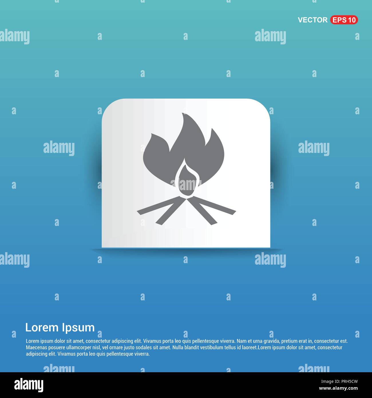 fire icon - Blue Sticker button Stock Vector Image & Art - Alamy