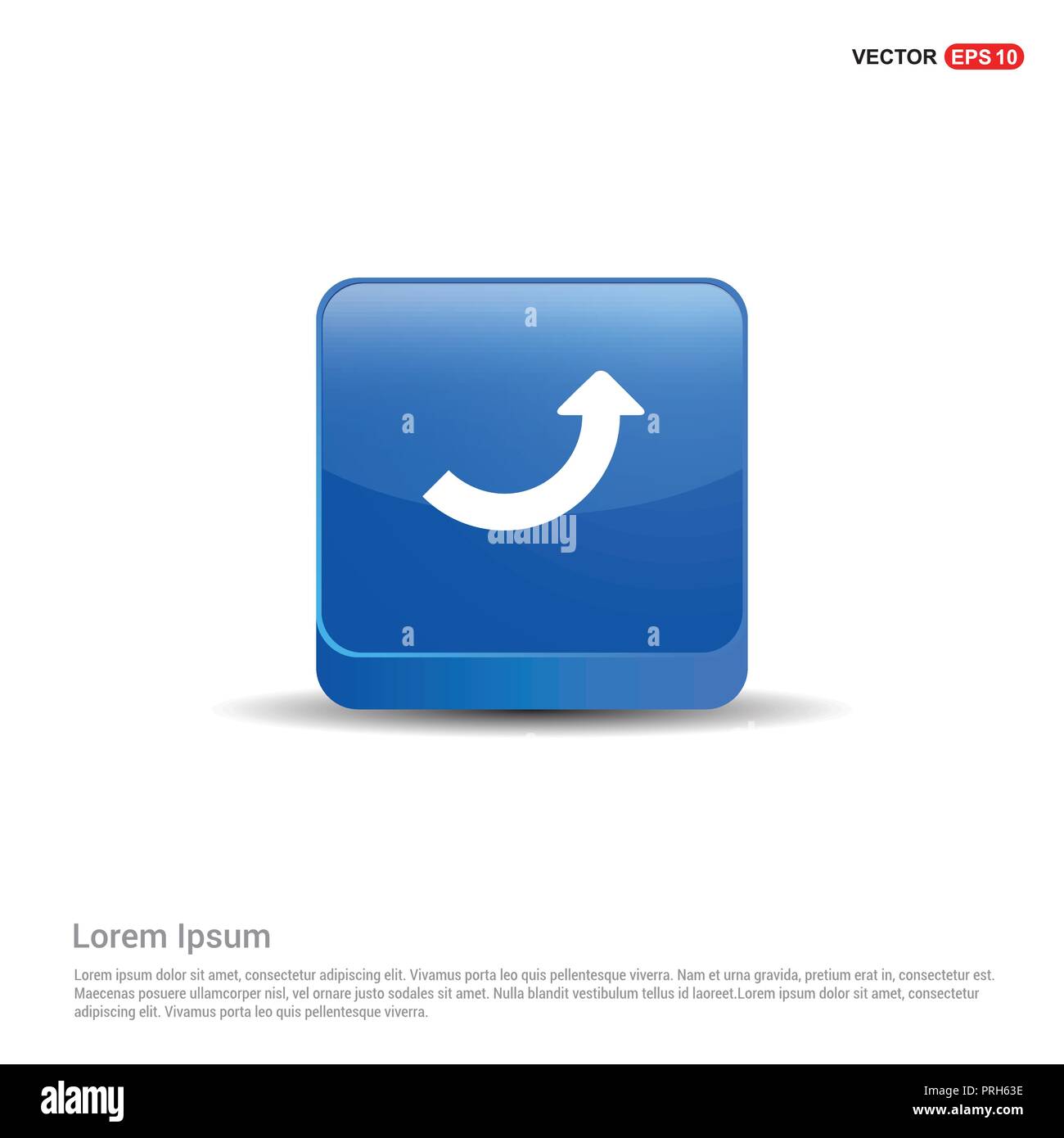 Upper Arrow Icon - 3d Blue Button Stock Vector Image & Art - Alamy