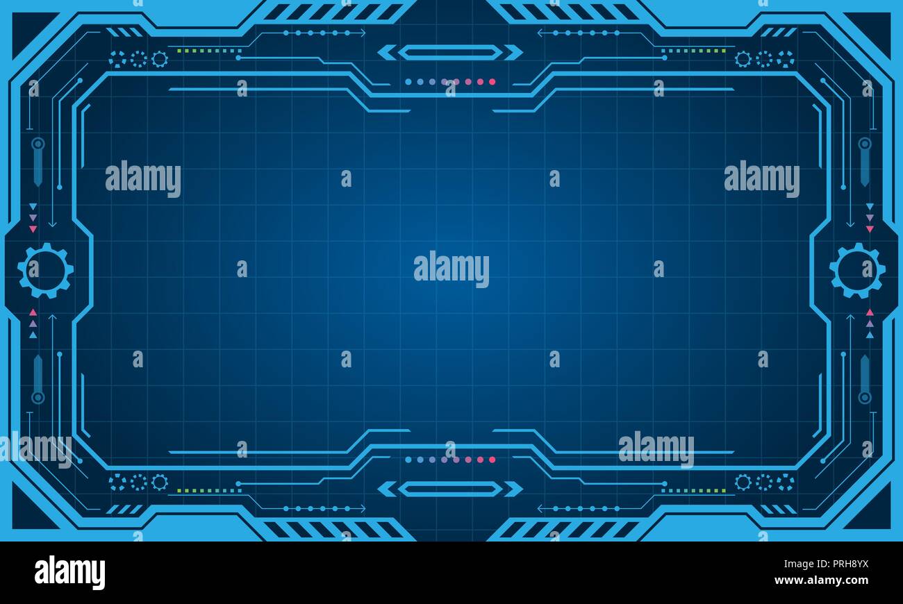 Abstract Futuristic Presentation Panel Frame , Technology Display Stock ...