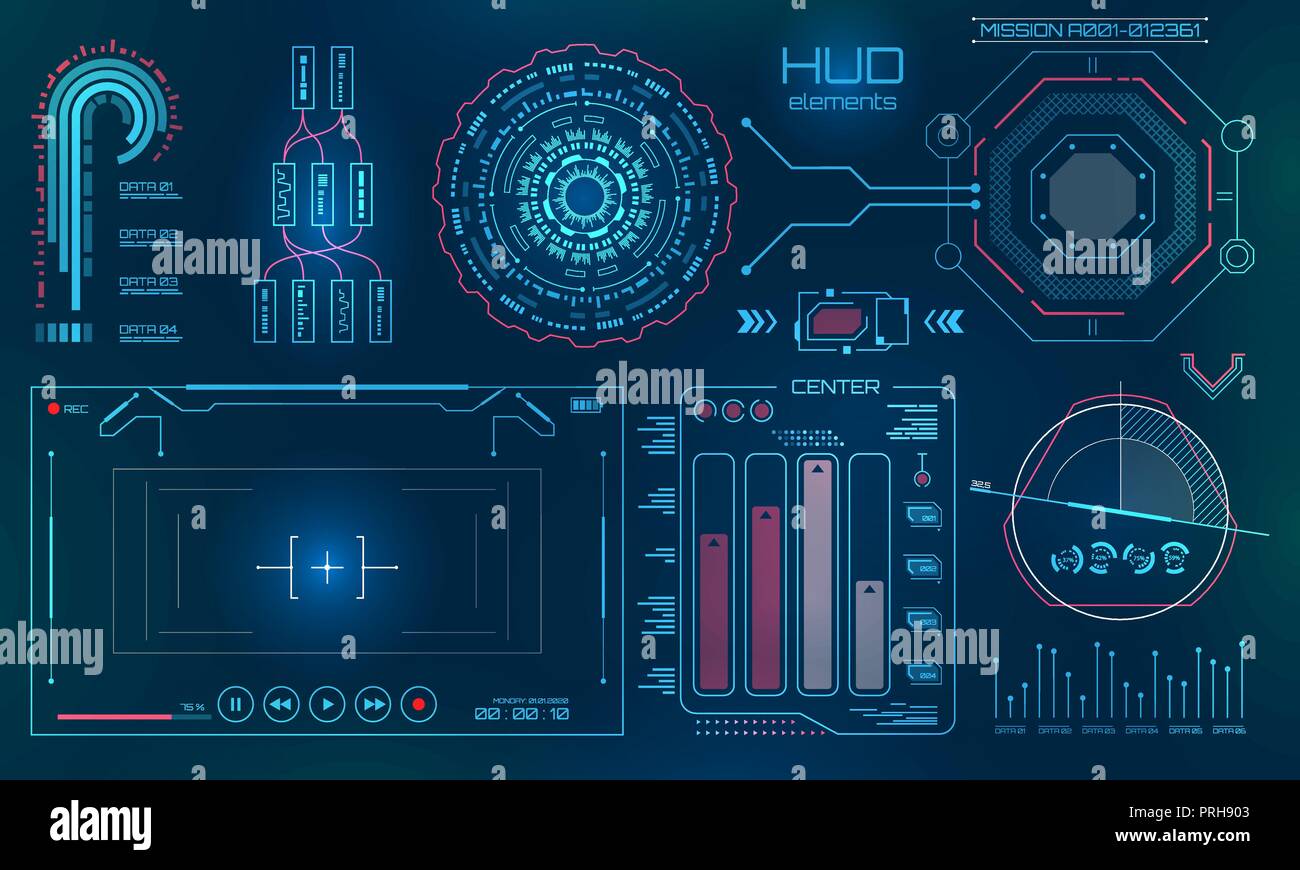 Circle hud fui technology concept hi-res stock photography and images ...
