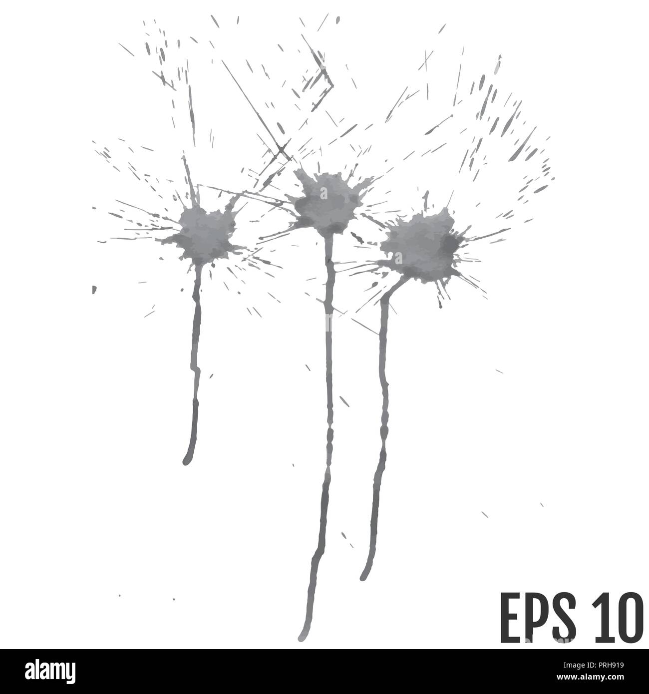 Set of grey splash on white background vector illustration Stock Vector ...
