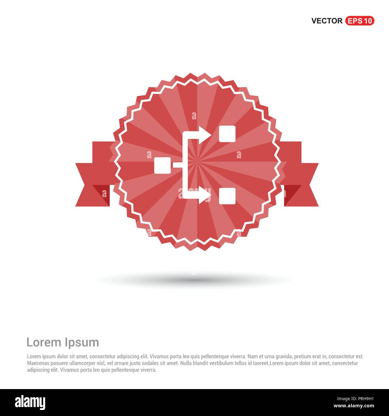 Network icon - Red Ribbon banner Stock Vector Image & Art - Alamy