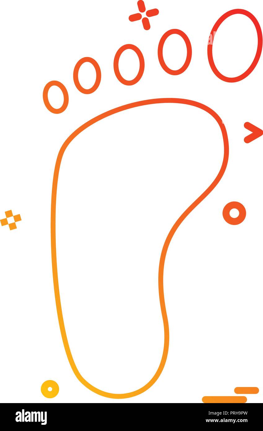 Foot print icon design vector Stock Vector Image & Art - Alamy