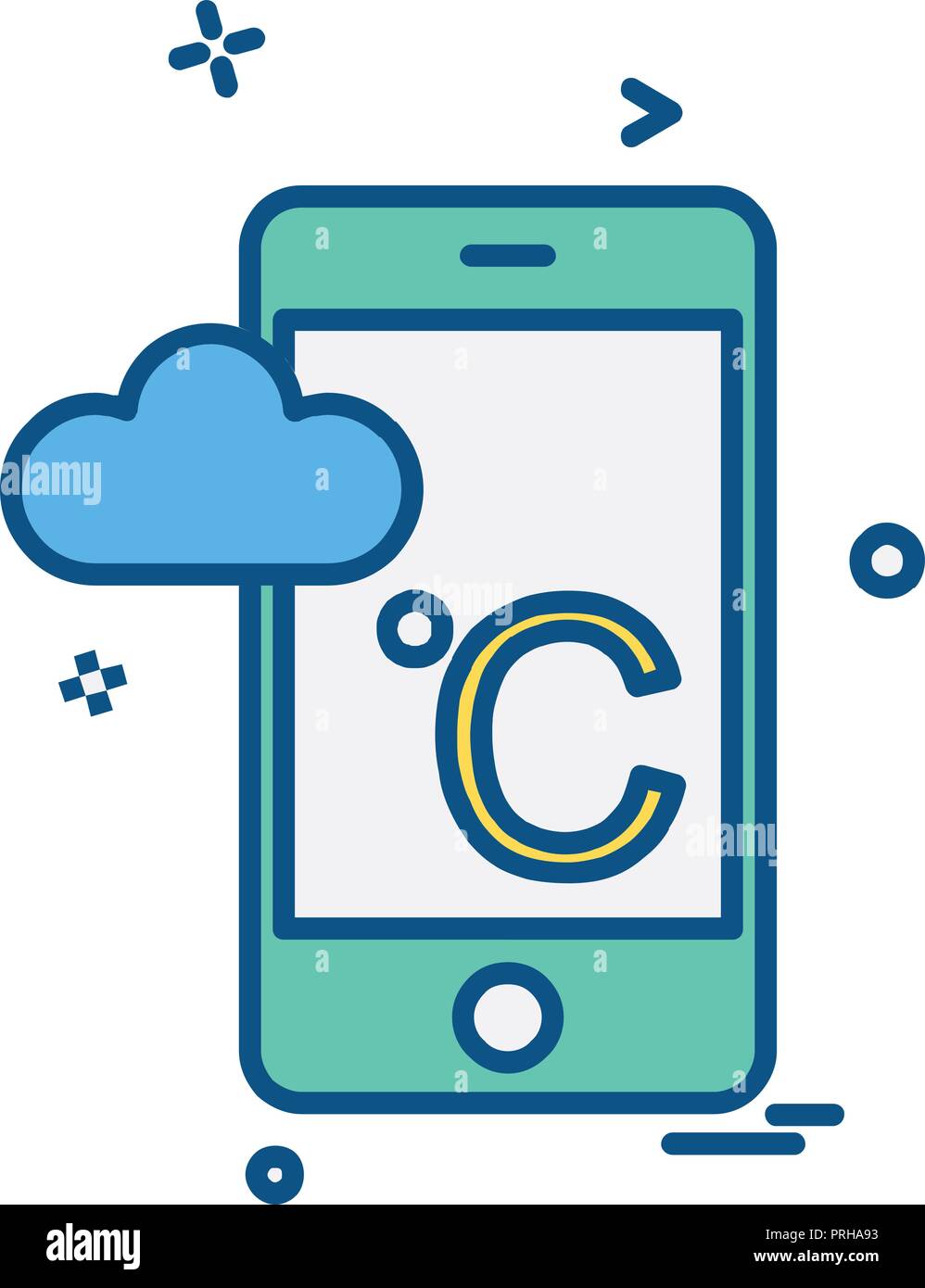 Cloudy weather icon design vector Stock Vector Image & Art - Alamy