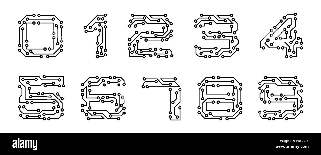 Circuit Font Type High Resolution Stock Photography and Images - Alamy