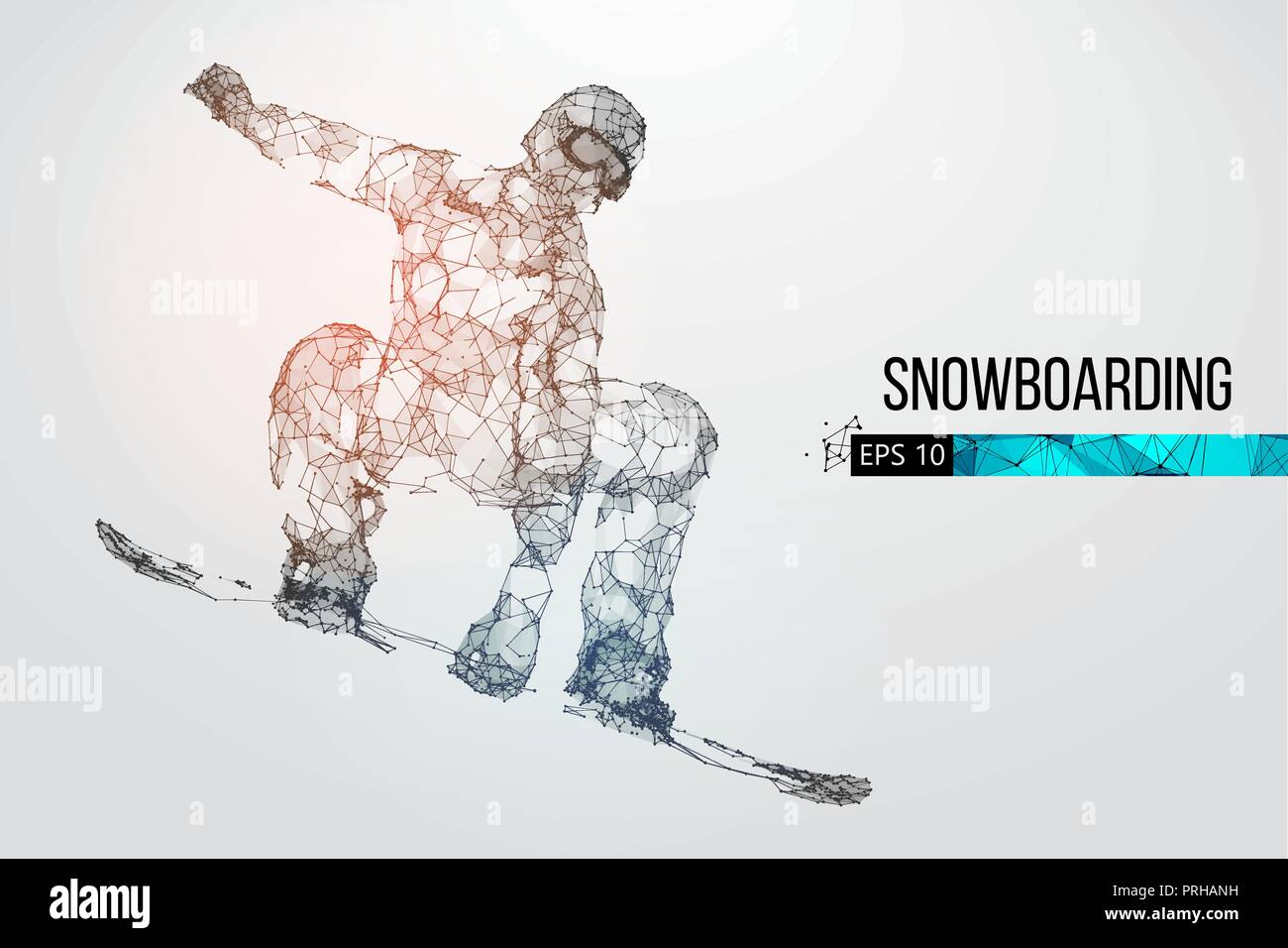 Silhouette of a snowboarder jumping isolated. Vector illustration Stock ...