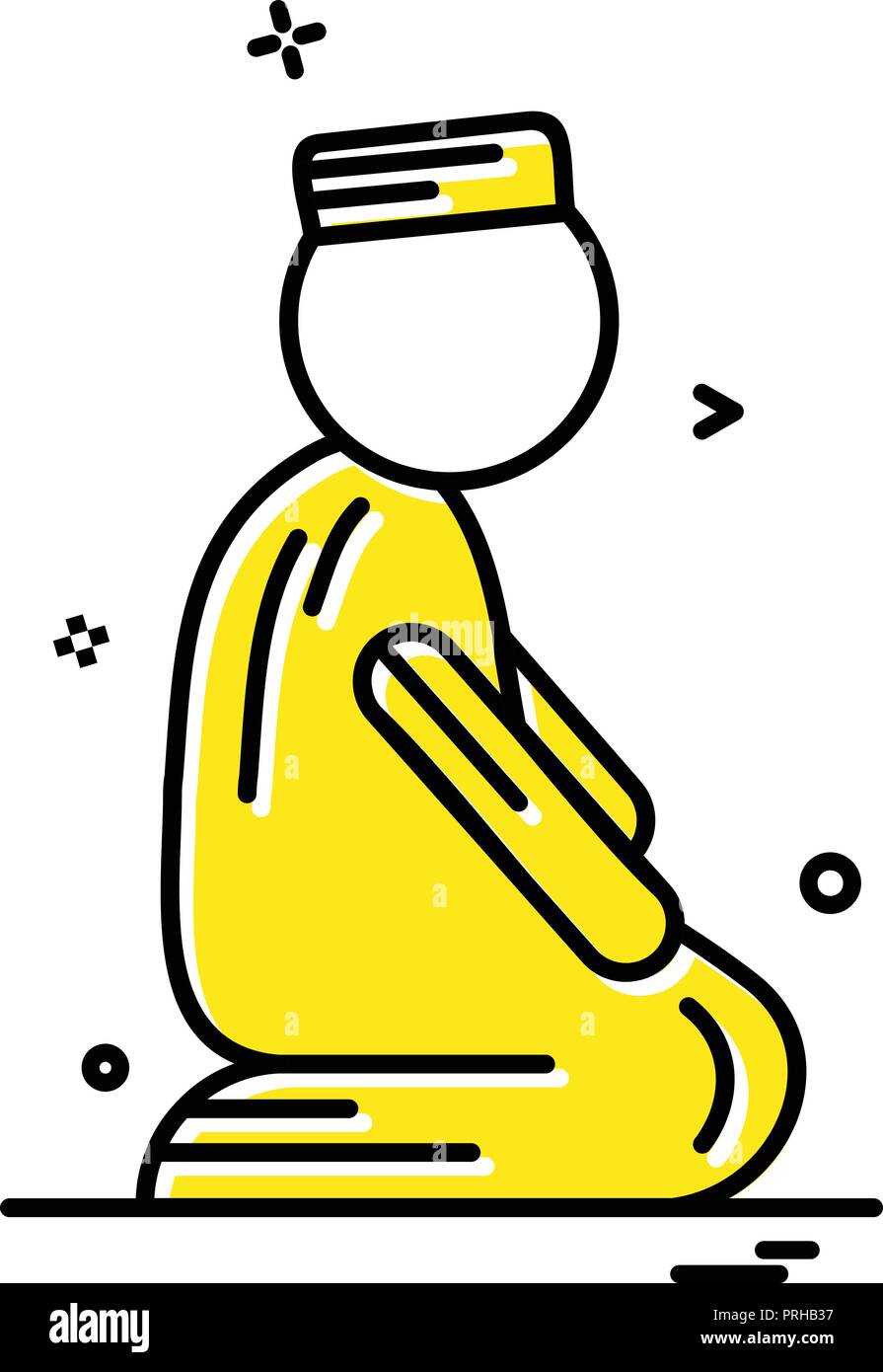 Muslim prayer icon design vector Stock Vector Image & Art - Alamy