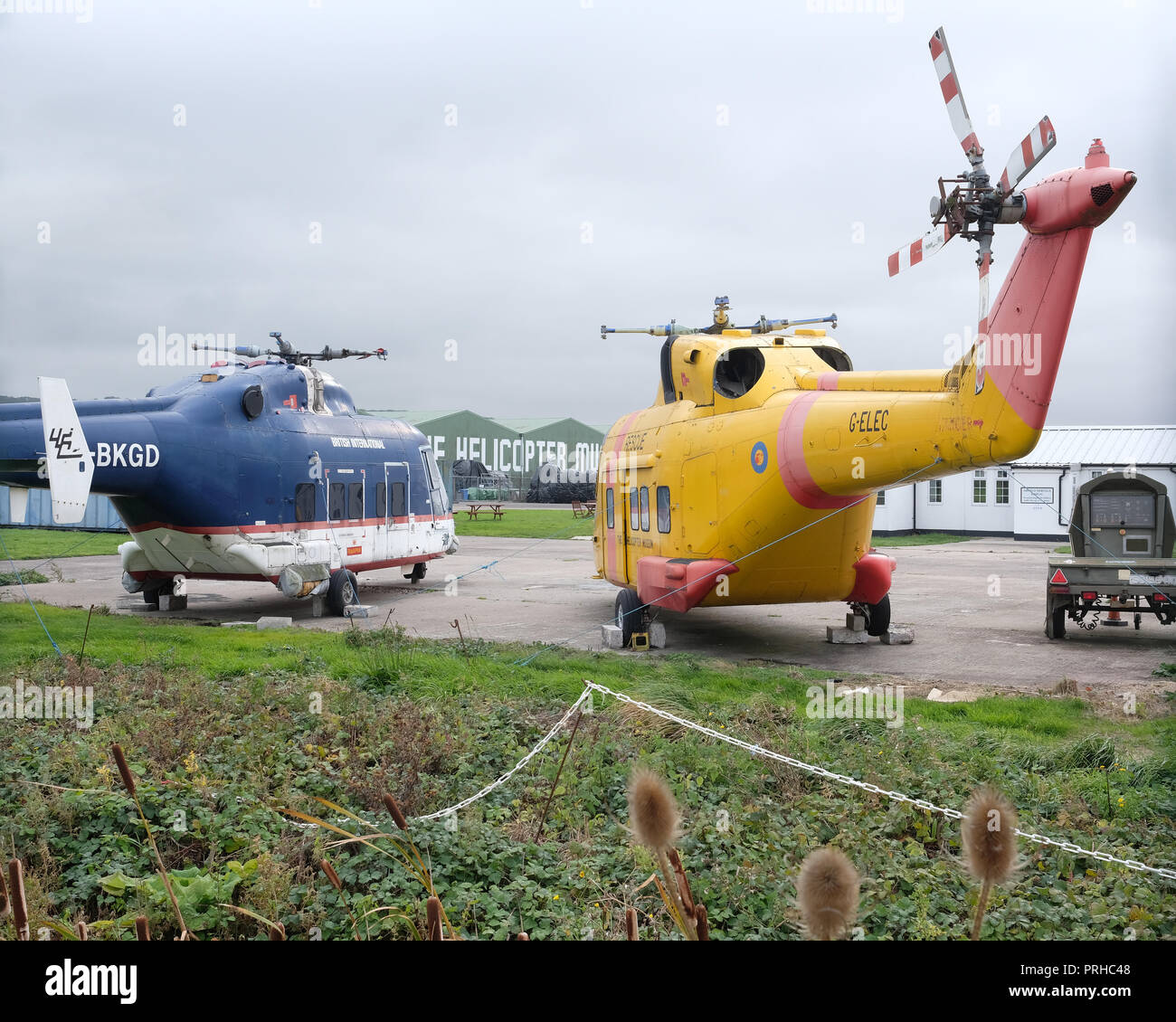 October 2018 - Two old helicopters on display at the Helicopter Museum ...