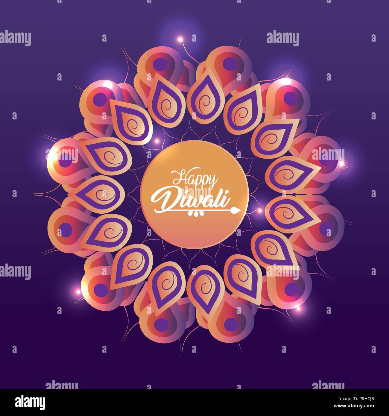Diwali Lights Of India Stock Vector Images - Alamy