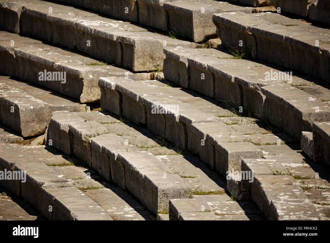 Steps of an ancient Greek theatre Stock Photo - Alamy