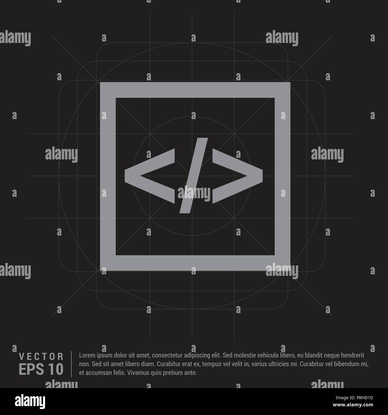 code icon - Black Creative Background - Free vector icon Stock Vector ...