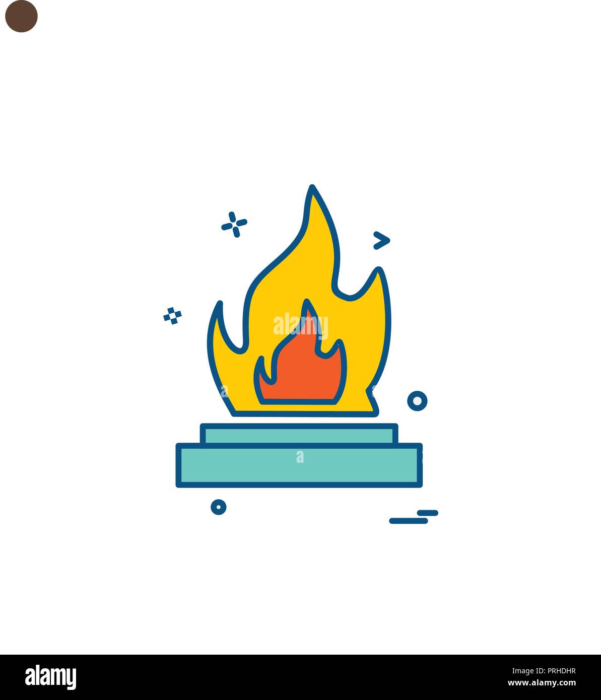 Fire icon design vector Stock Vector Image & Art - Alamy