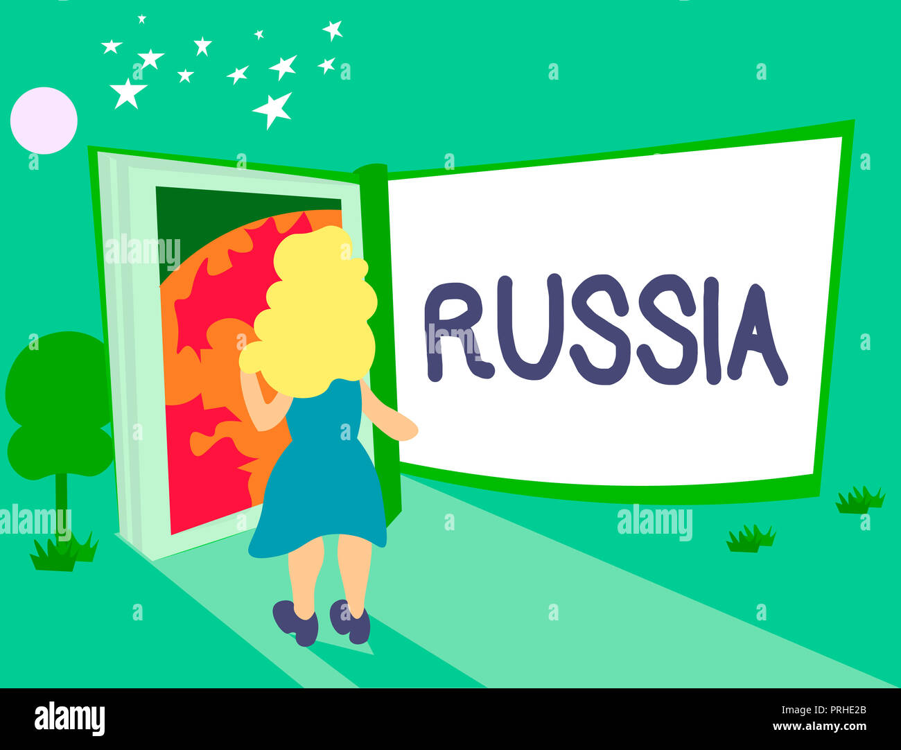 Handwriting text Russia. Concept meaning worlds largest nation borders ...