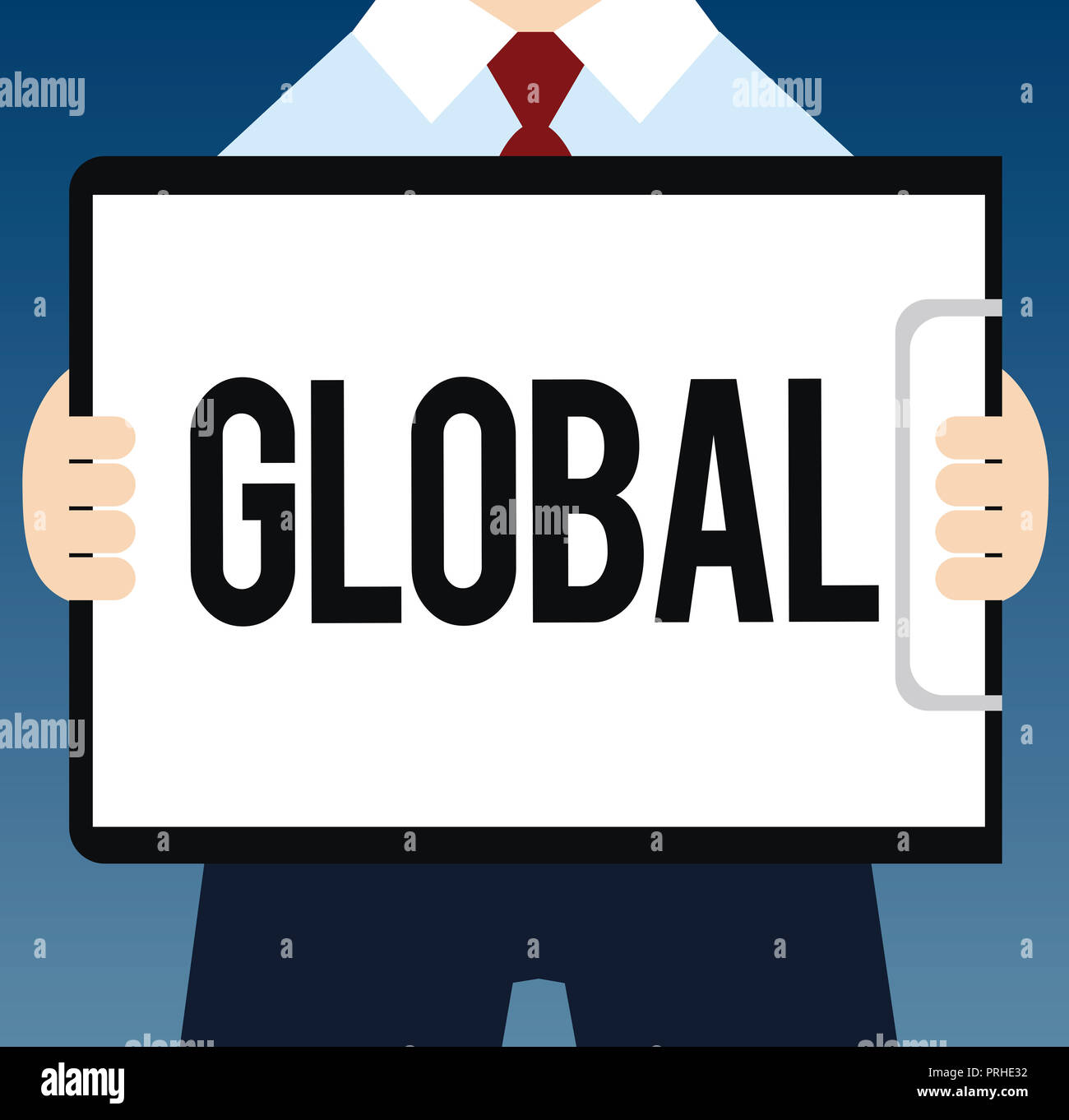 Writing note showing Global. Business photo showcasing relating to ...