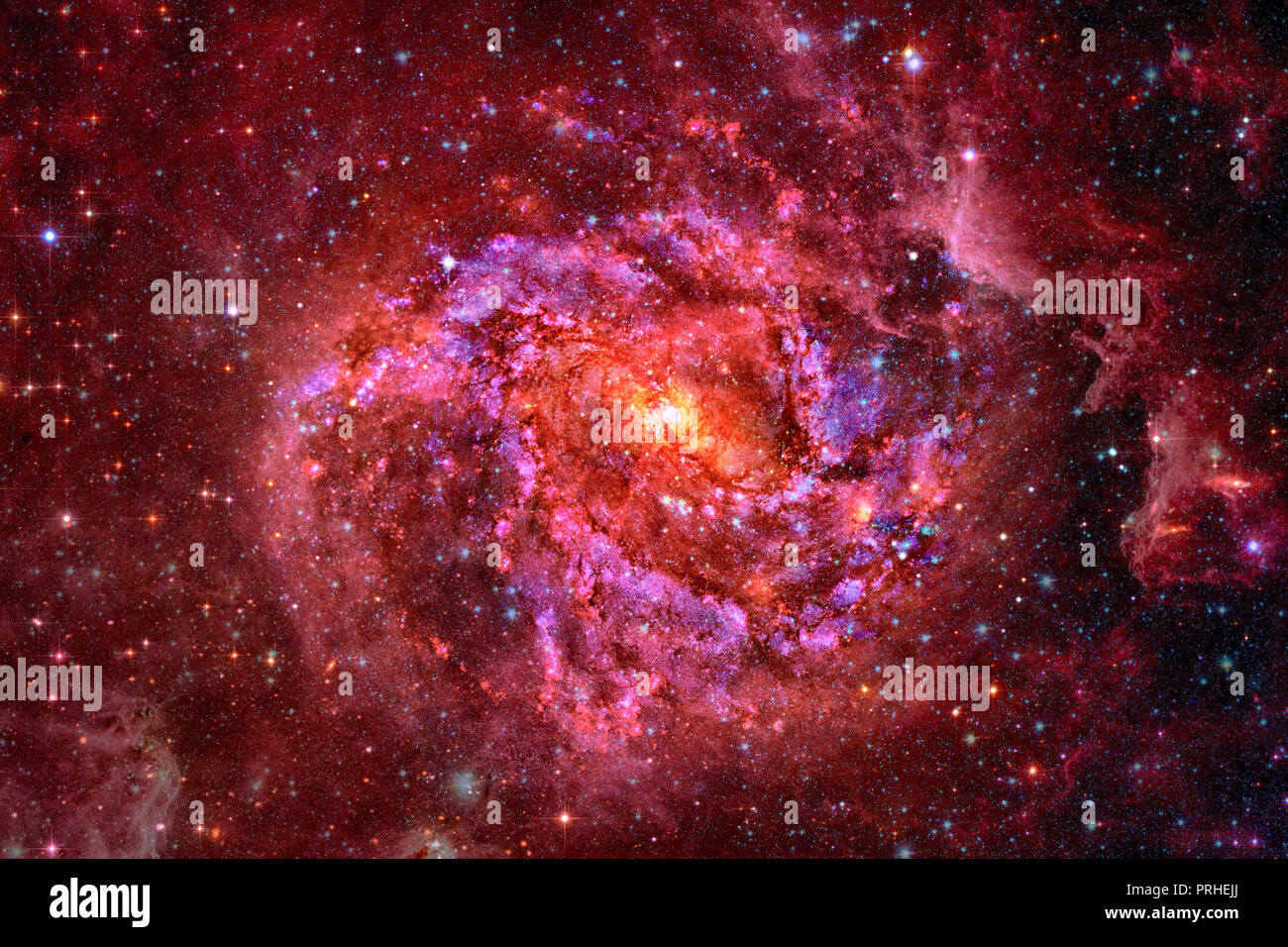 Incredibly beautiful spiral galaxy in outer space. Elements of this ...