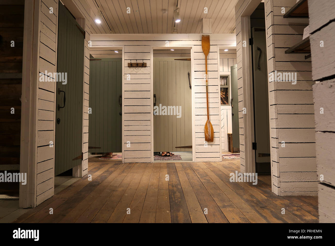 Fitting rooms in clothes shop Stock Photo - Alamy