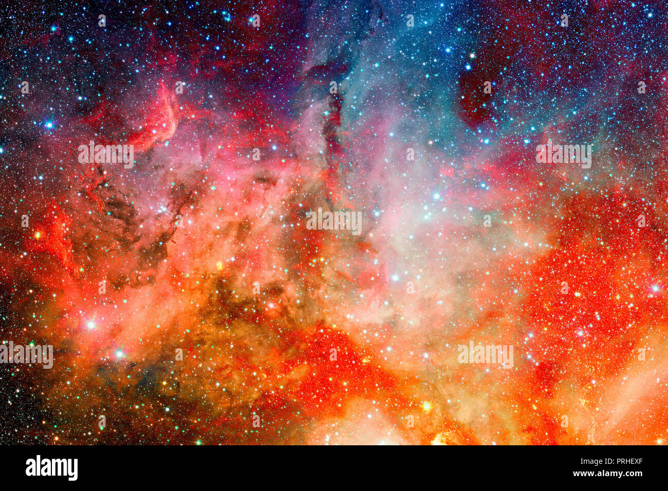 Awesome nebula with stars in deep space. Elements of this image ...