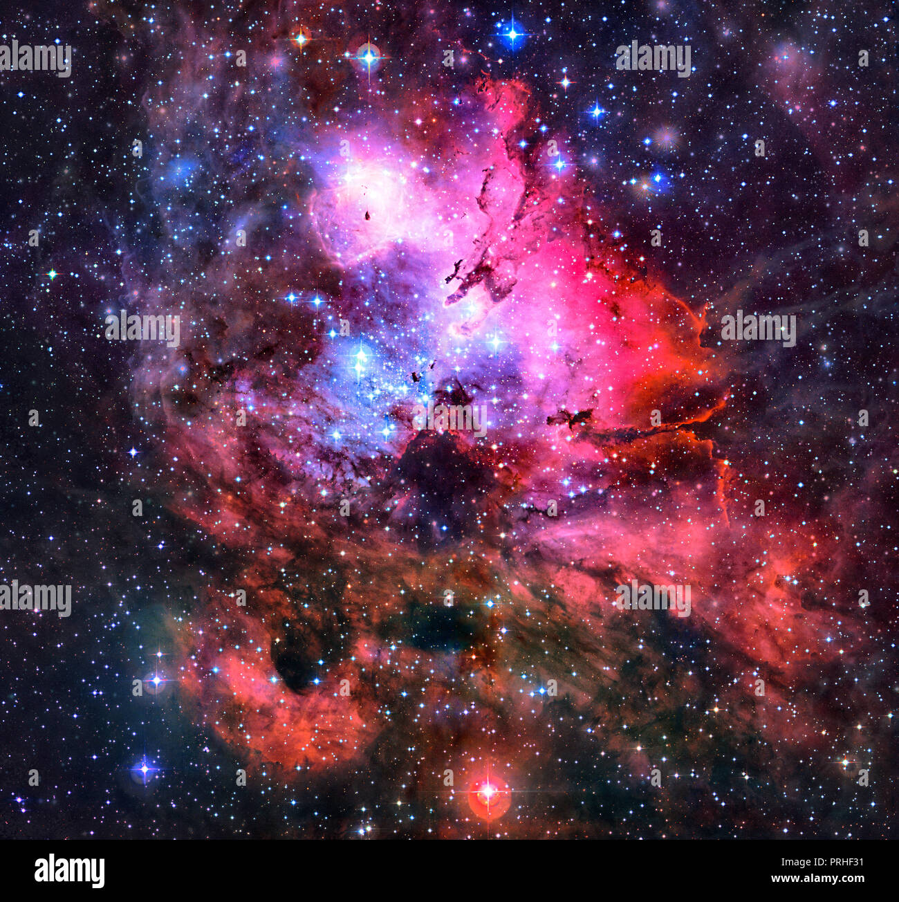 Purple nebula in outer space. Elements of this image furnished by NASA ...