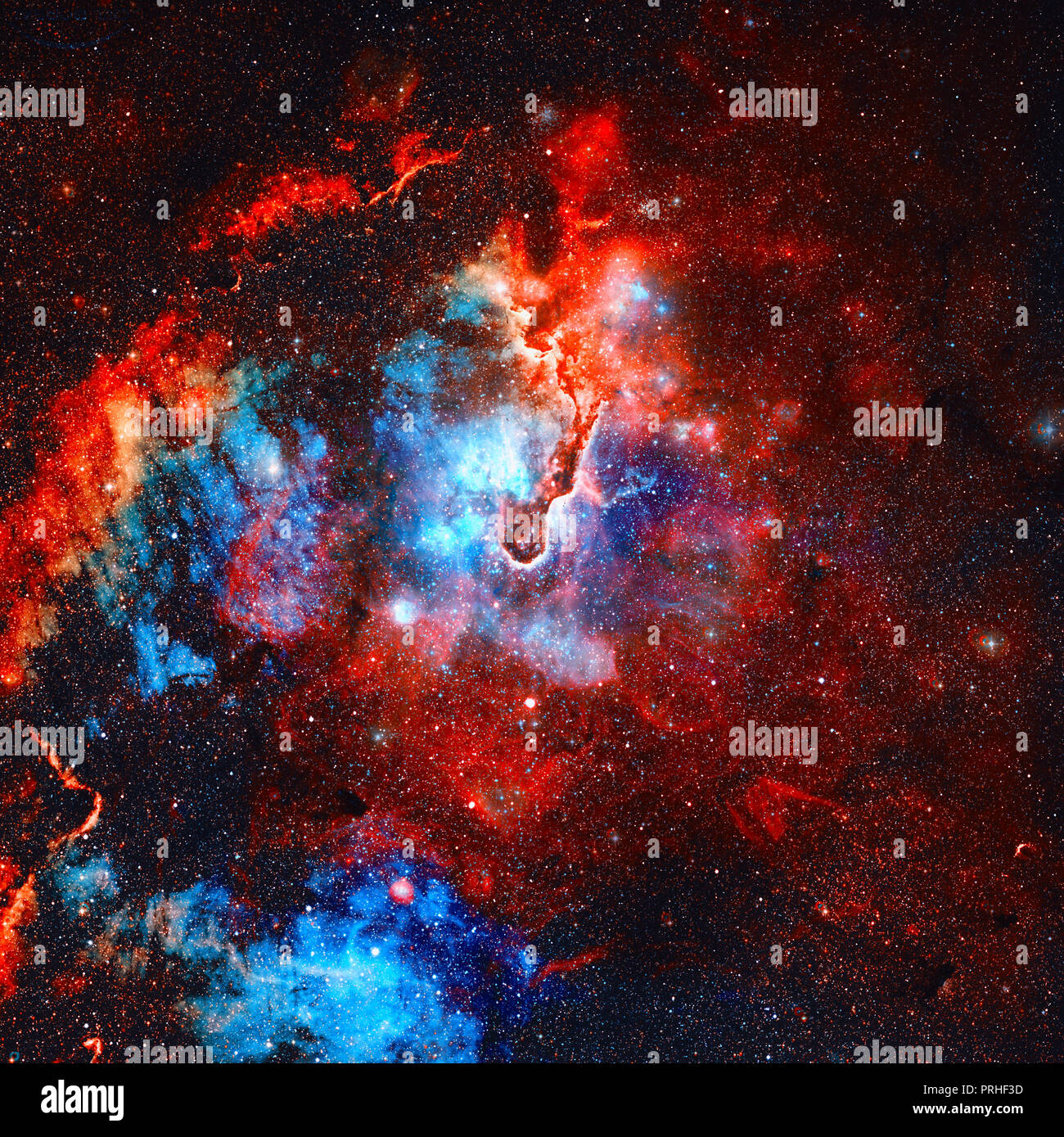 Colorful galaxy in outer space. Elements of this image furnished by ...