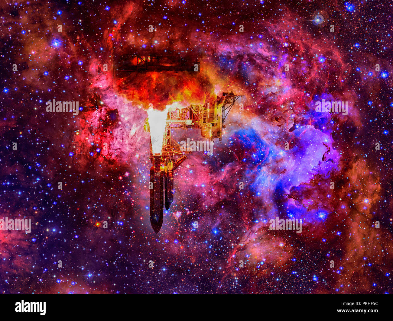 Space shuttle in space. Elements of this Image Furnished by NASA Stock ...