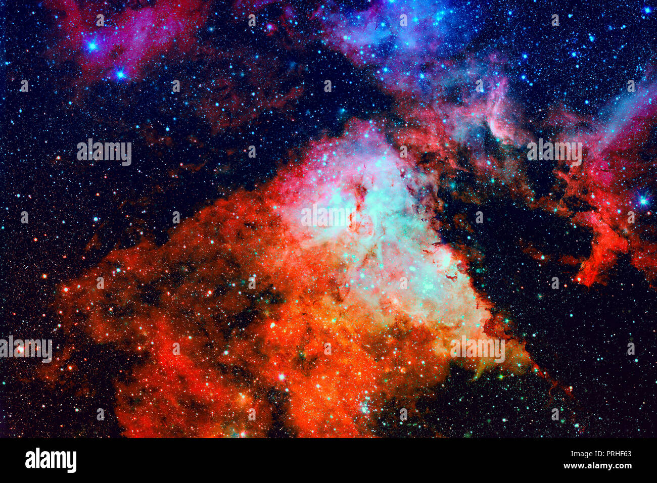 Purple nebula in outer space. Elements of this image furnished by NASA ...