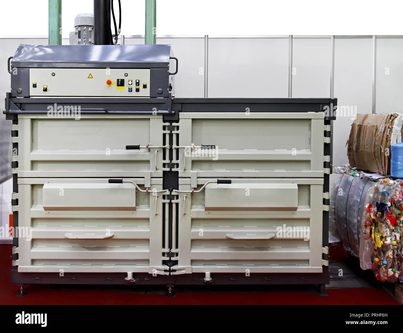 Hydraulic baling press machine for plastic waste Stock Photo - Alamy