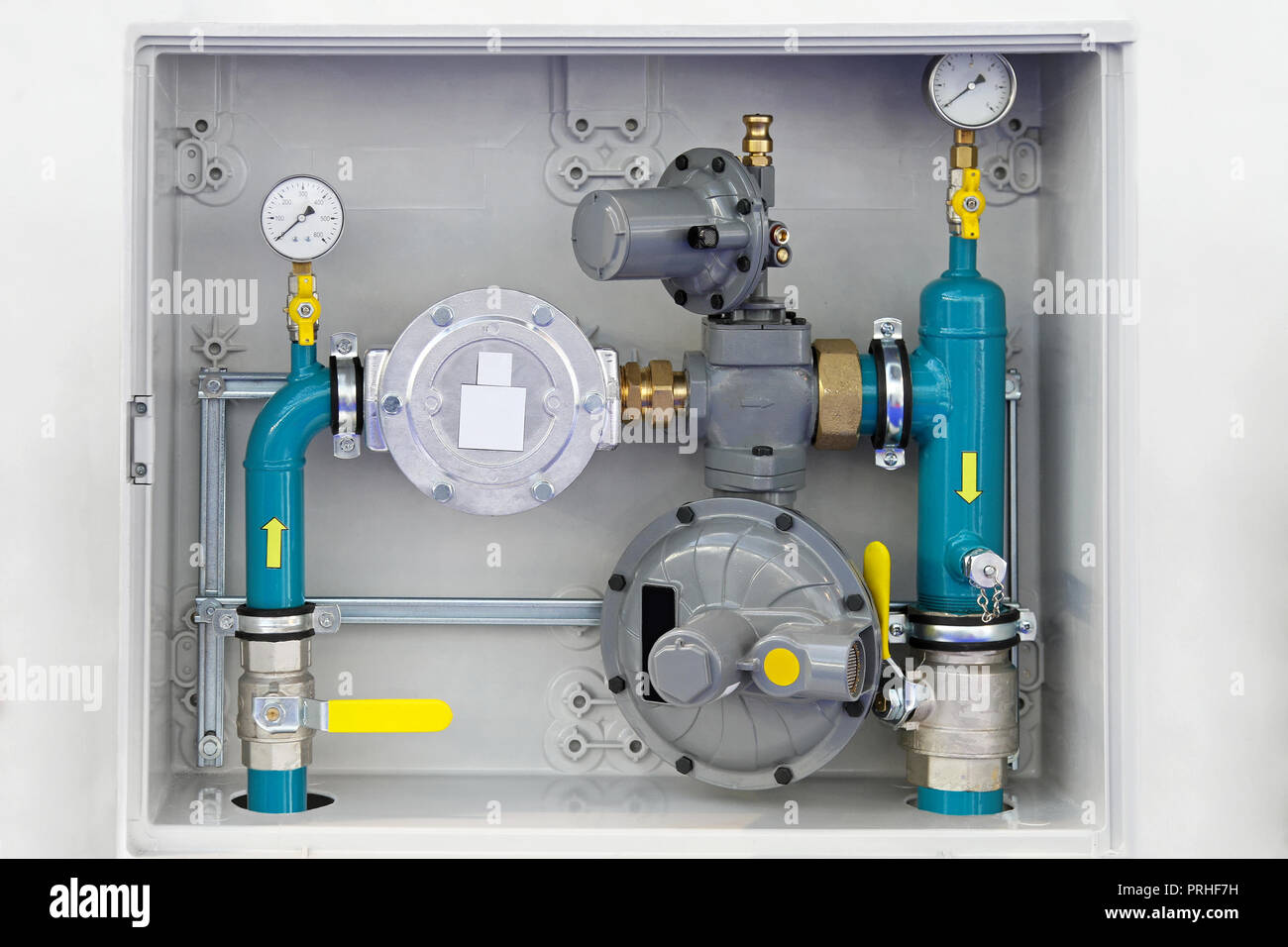 Home instalation equipment for natural bio gas Stock Photo - Alamy