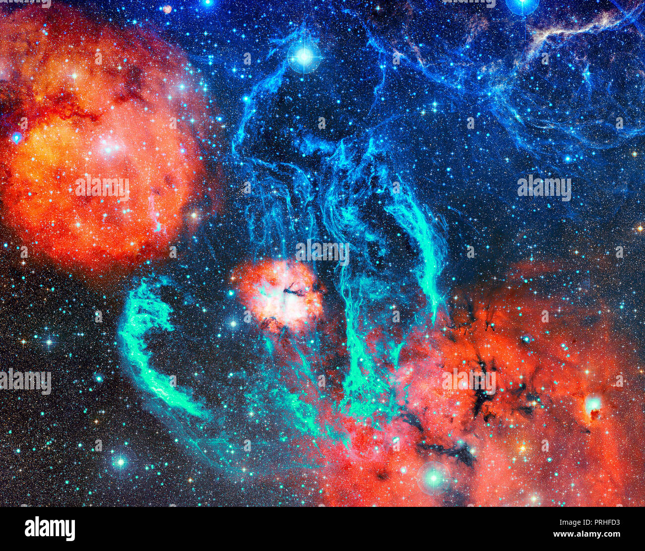 Nebula and stars in outer space. Elements of this image furnished by ...