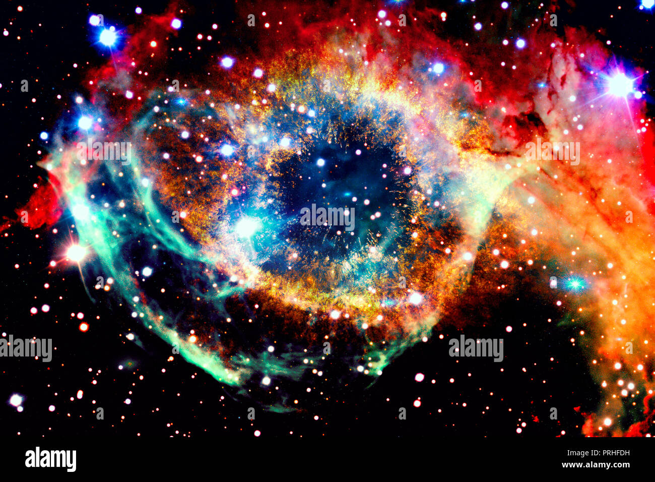 Colorful nebula in outer space. Elements of this image furnished by ...