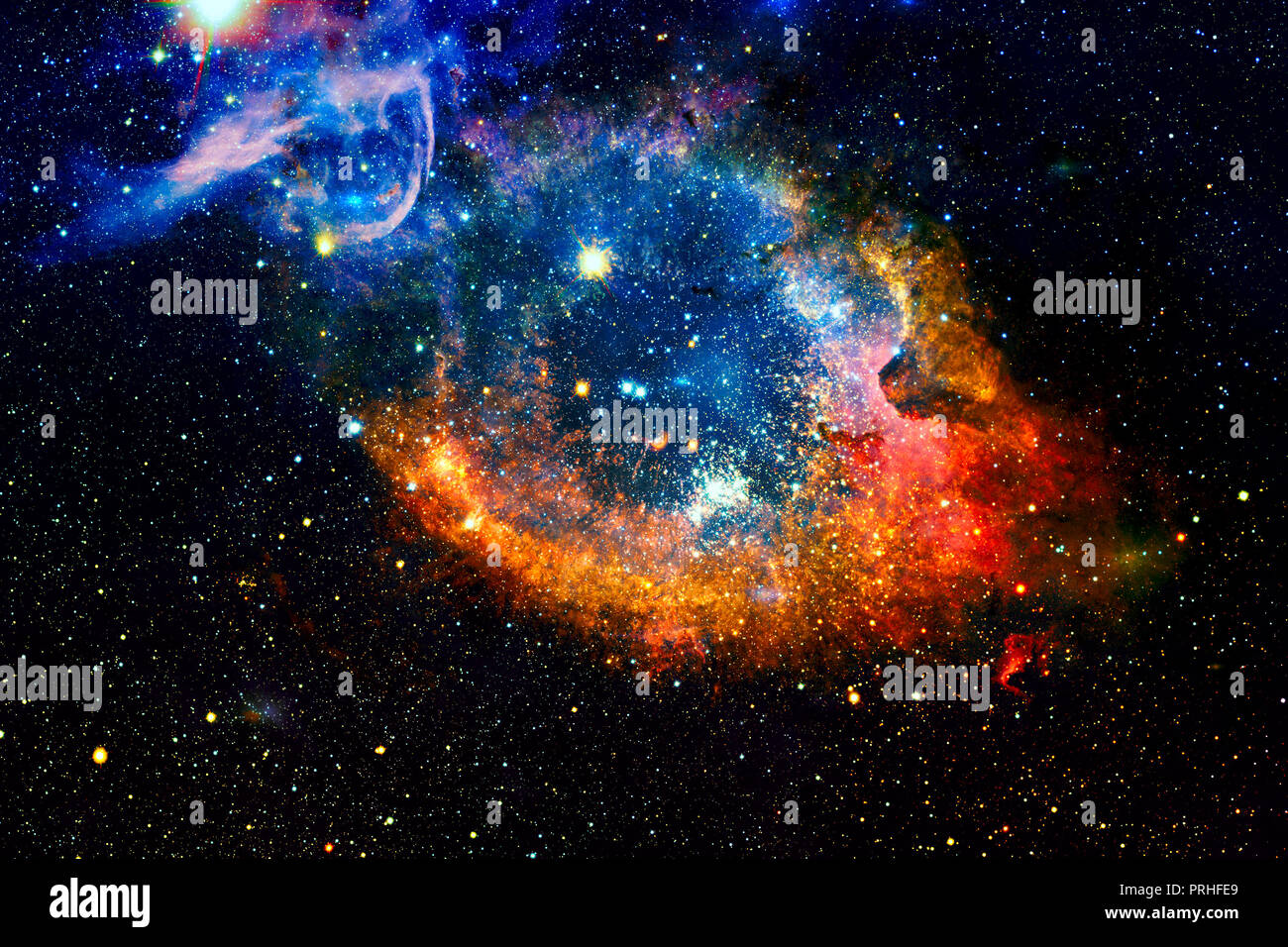 Bright galaxy with stars in outer space. Elements of this image ...