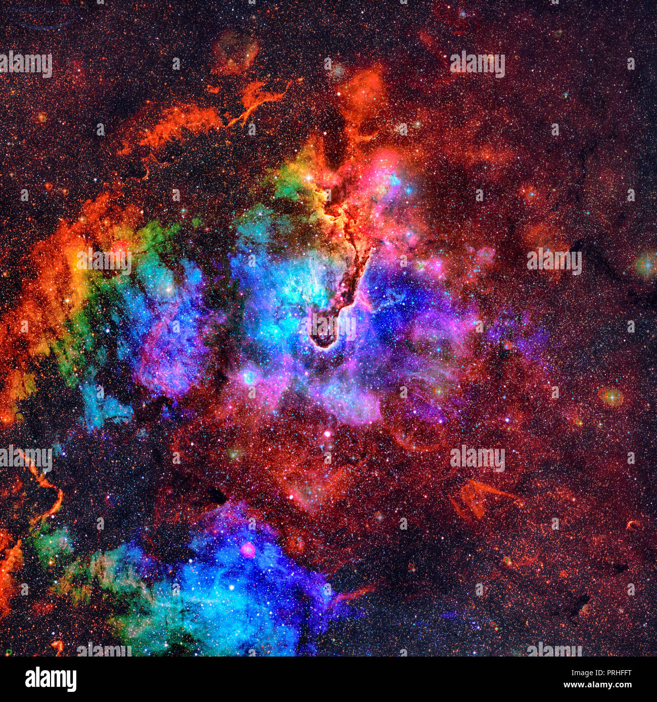 Colorful galaxy in outer space. Elements of this image furnished by ...