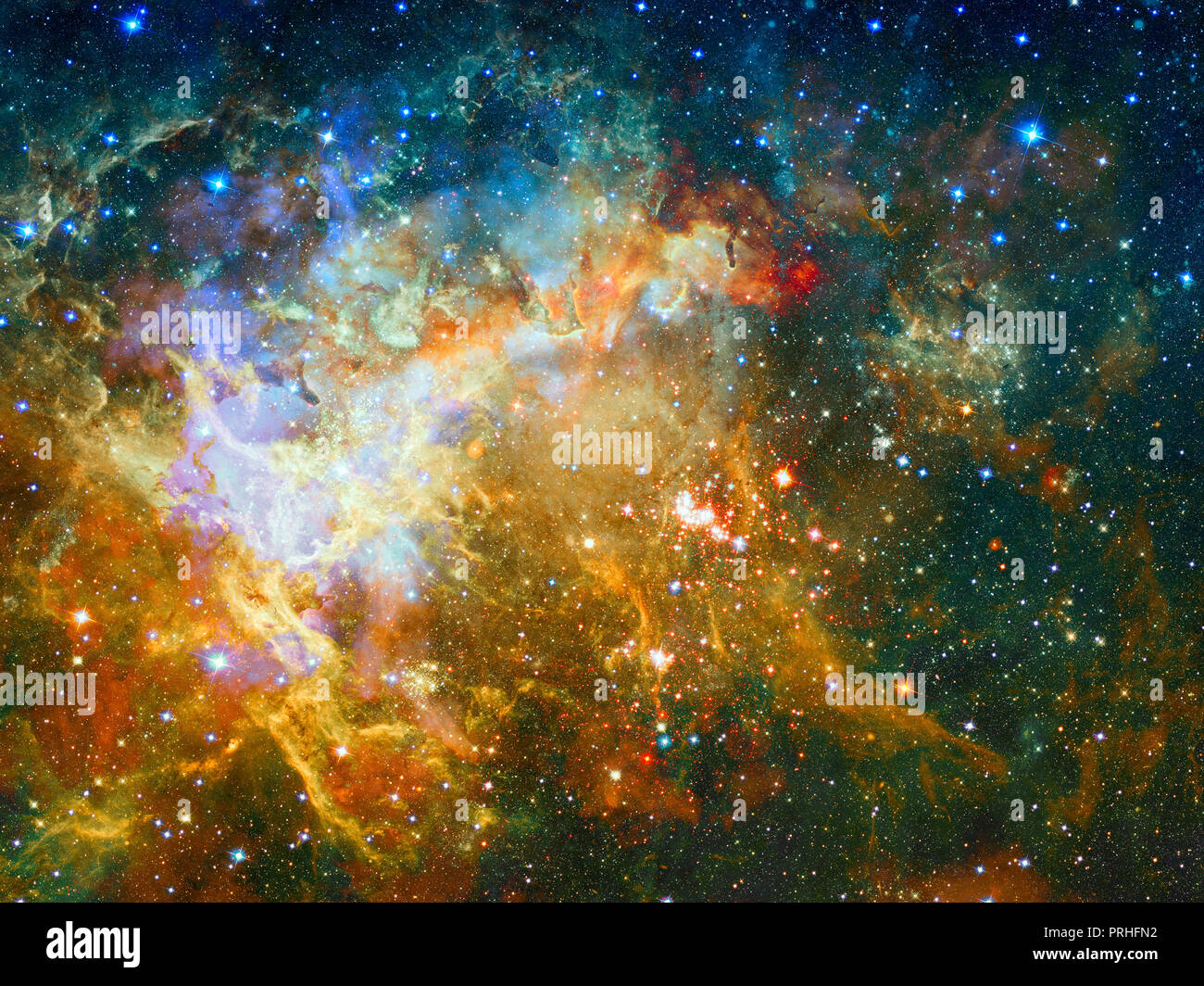 Stars and galaxy in a deep space. Elements of this image furnished by ...