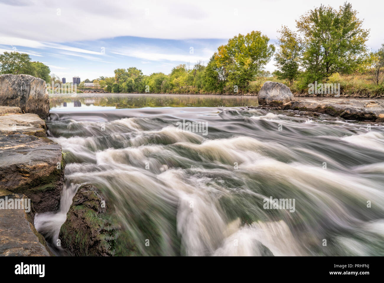water diversion dam on the South Platte River in northern Colorado ...