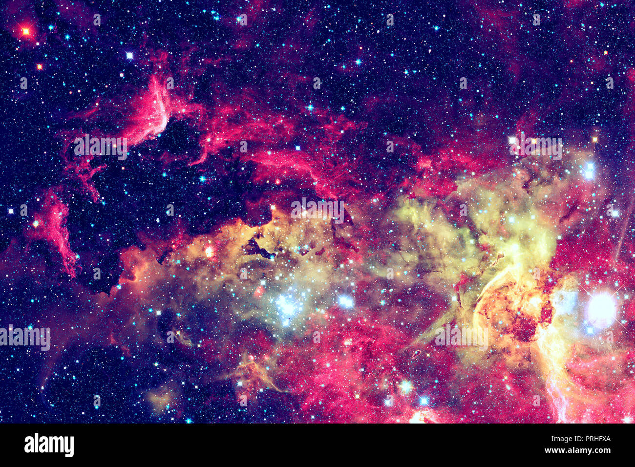 Stars and galaxy in a deep space. Elements of this image furnished by ...