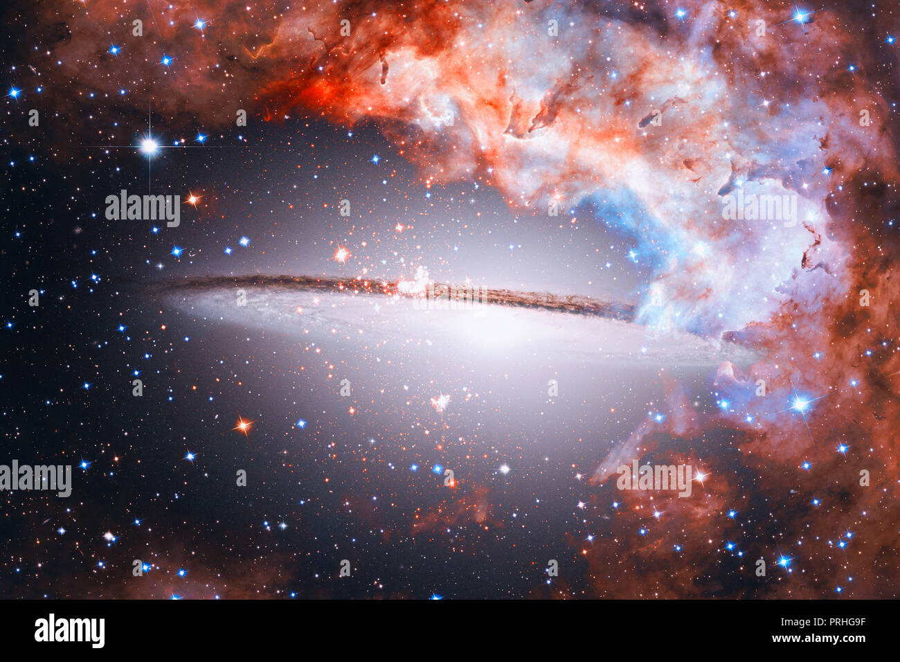 Beautiful spiral galaxy in outer space. Elements of this image ...