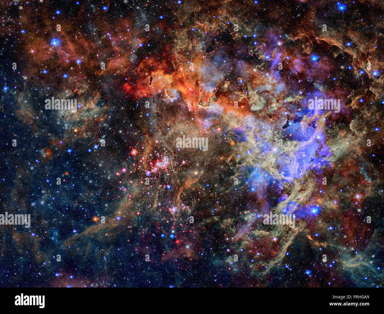 Stars and galaxy in a deep space. Elements of this image furnished by ...