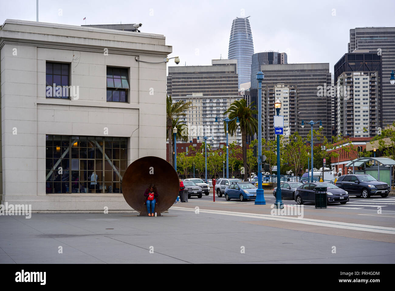 Embarcadero Street, view of the business center, San Francisco ...