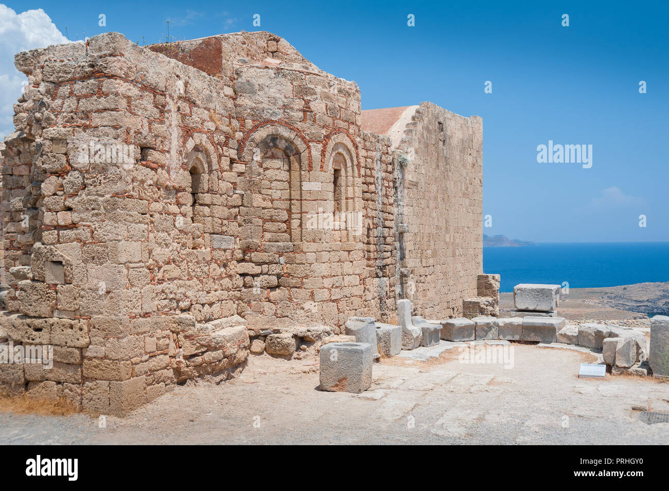 Remains of the Castle of the Knights of St John, built in 13 century ...